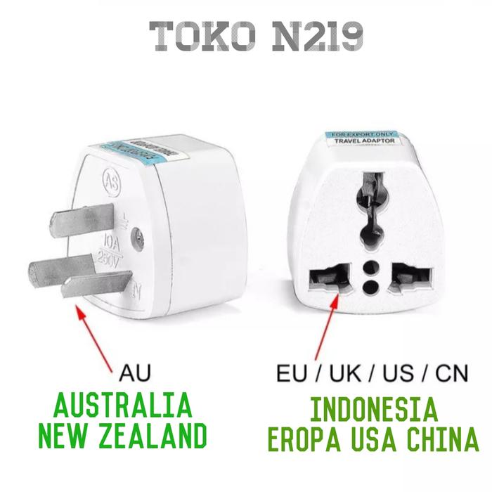 Jual Colokan listrik untuk Negara Australia, New Zealand, China dgn 3 ...