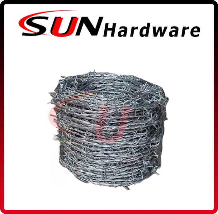 Jual Kawat Duri Pagar Galvanis 4 kg Rol Pengaman Dinding Tembok Wall ...