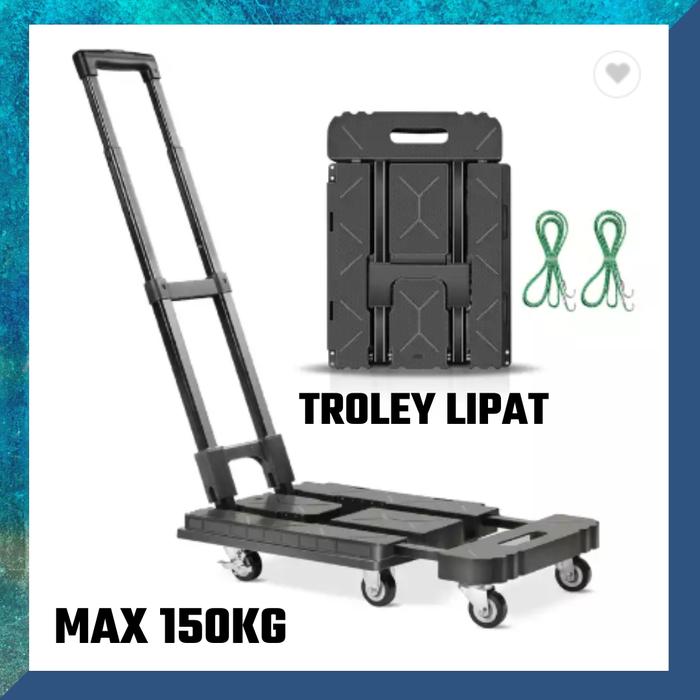 Promo Trolley Folding Portable Aluminium Trolley Keranjang Belanja 6 ...
