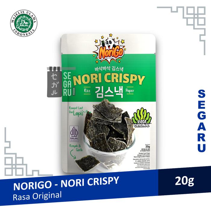 Jual NORIGO Nori Crispy Snack | Camilan Rumput Laut 20g - BBQ - Kota ...