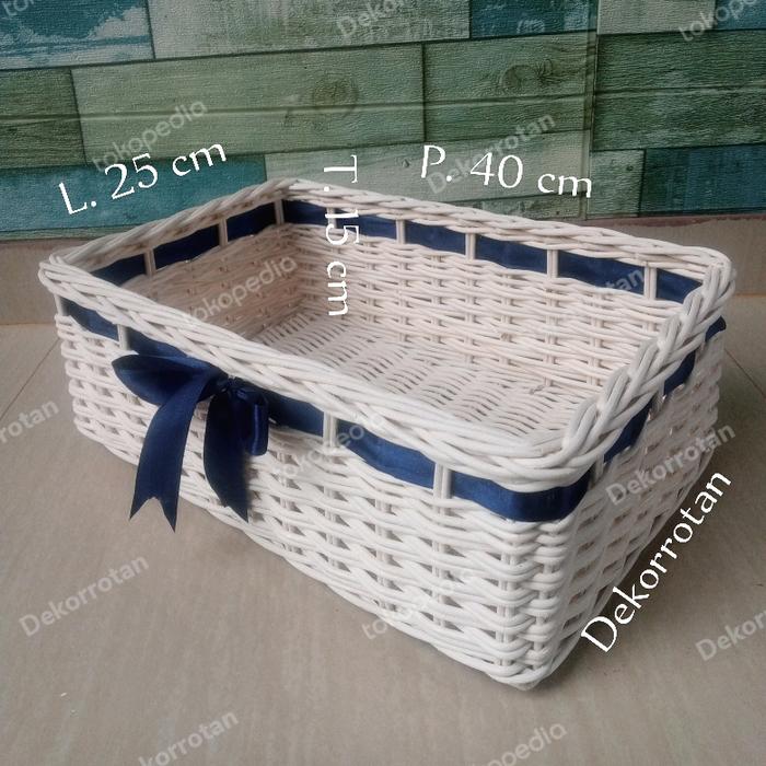 Jual keranjang rotan besar persegi panjang motif vita - Kab. Majalengka ...