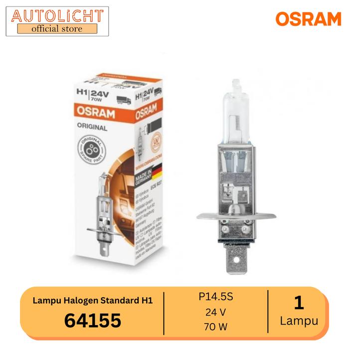 Jual Osram Lampu Mobil H1 Halogen Standard P14.5S - 24V 70 W - 64155 ...