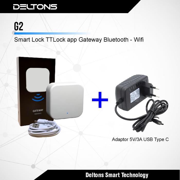 Jual Smart Door Lock Gateway G2 TTLock APP Wifi - G2 plus Adaptor ...
