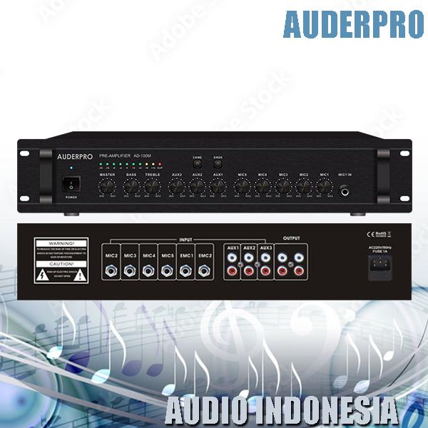 Jual MIXER PRE-AMPLIFIER AUDERPRO AD-100M WITH SIRINE AND CHIME FOR PAGING - Kota Surabaya ...