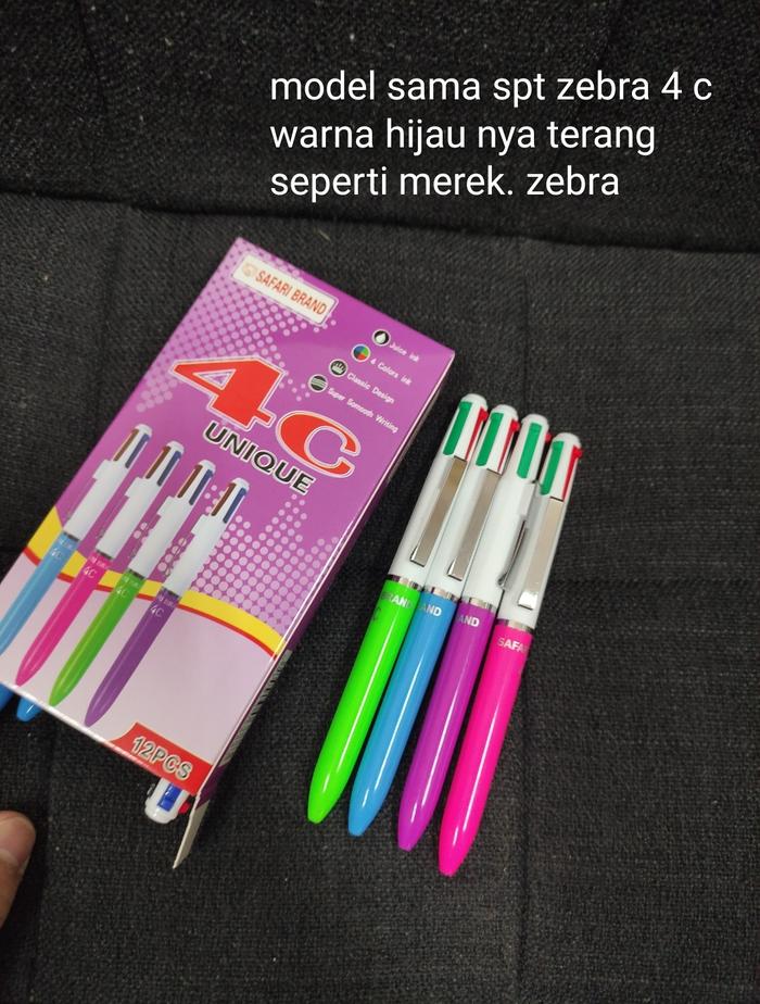 Jual pulpen ballpoint 4 warna safari ( zebra 4C ) - Kota Bandung ...