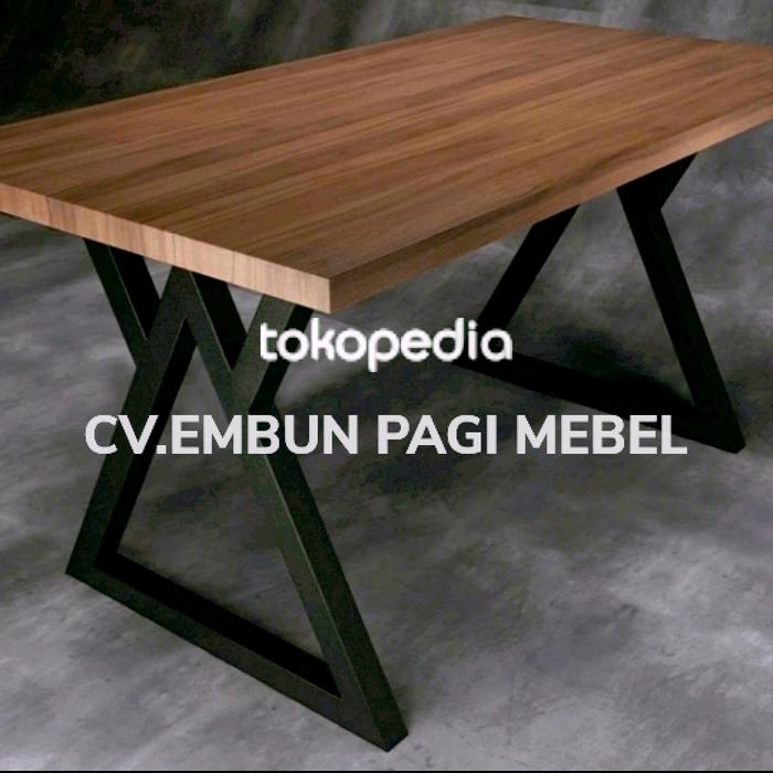 Jual meja kantor meja serbaguna meja komputer kayu mahoni asli kaki ...