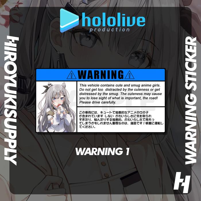 Jual Sticker Vestia Zeta Vtuber Hololive ID Warning JDM - Warning 2 ...