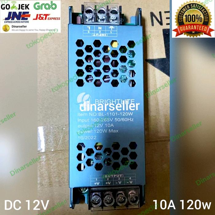 Jual TRAFO DC 12V 10A SLIM ADAPTOR POWER SUPPLY / TRAVO CCTV LED STRIP ...