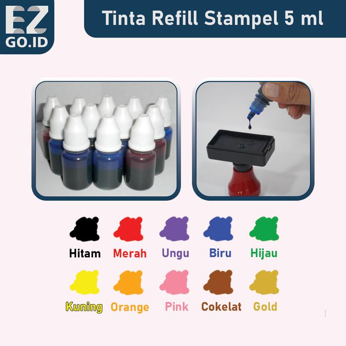 Jual Tinta Refill / Isi Ulang Cap Stampel / Stempel Flash Otomatis | 5 ...