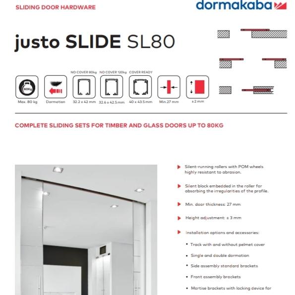 Jual Dorma Sliding Manual SL 80 for Timber Door Track 2meter - Jakarta ...