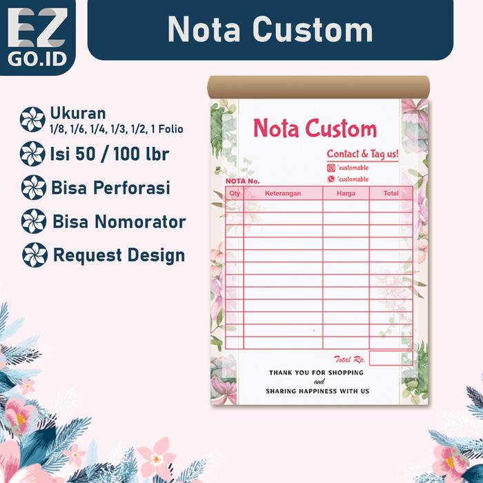 Jual CETAK BUKU NOTA, KWITANSI, SURAT JALAN - CUSTOM MERK / NAMA TOKO ...