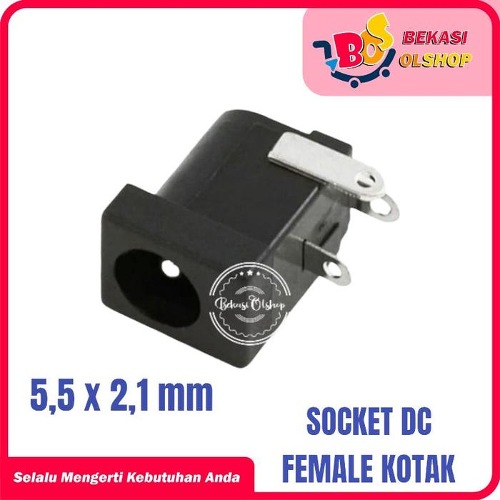 Jual SOCKET POWER DC KOTAK ISI 2 PCS 5,5MM IN FEMALE / SOKET DC KOTAK ...