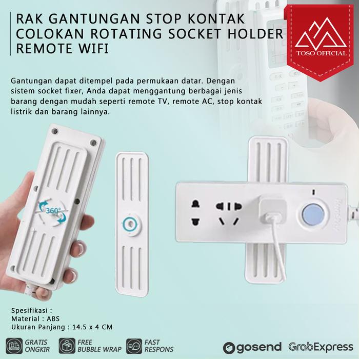 Jual RAK GANTUNGAN STOP KONTAK COLOKAN ROTATING SOCKET HOLDER REMOTE ...