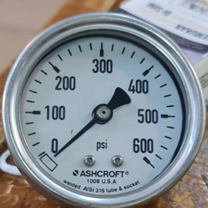 Jual pressure gauge ashcroft 2,5 inch full stainless back connection ...