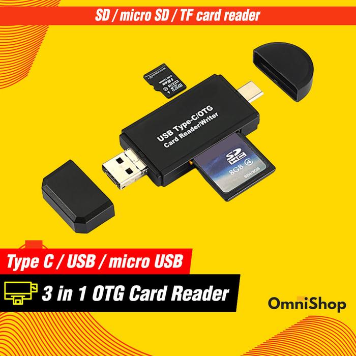 Promo Card Reader OTG Memory SD Micro SD Card Rider USB Micro USB Type ...