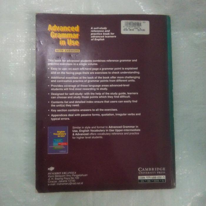 Jual Buku Advanced Grammar In Use With Answers Di Seller Noelle ...