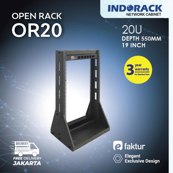 Promo OR20 - OPEN RACK 20U 19inch - INDORACK Cicil 0% 3x - Jakarta ...