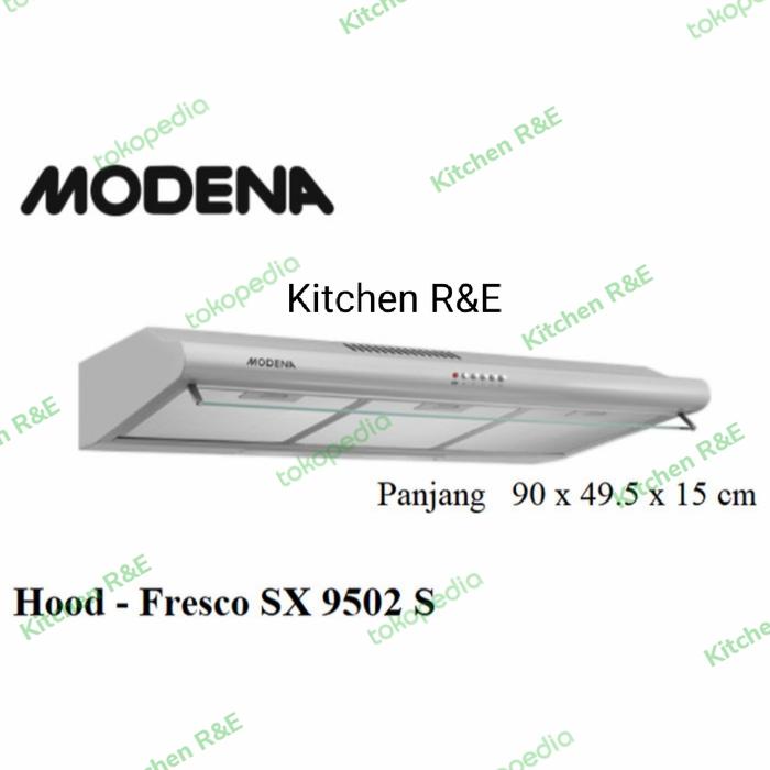 Ukuran Cooker Hood Modena SIA VSR60BL 60cm Black Slim Visor Cooker