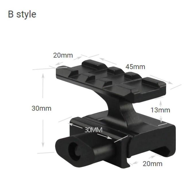 Jual TACTICAL RISER SCOPE MOUNT PICATINNY RAIL QUICK RELEASE QR ...