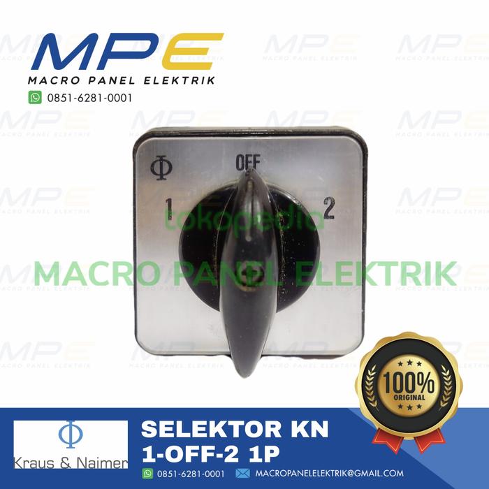 Jual Selektor KN 3 Posisi 1-OFF-2 1P / Selector Switch K&N 102 C10 1 ...