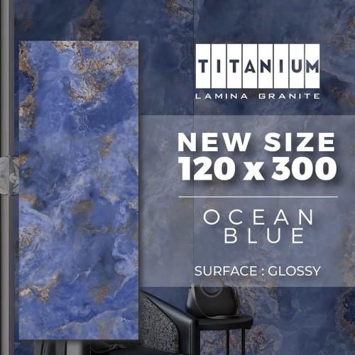 Jual Titanium Ocean Blue Glossy uk. 120x300 | LAMINA GRANITE TILES ...