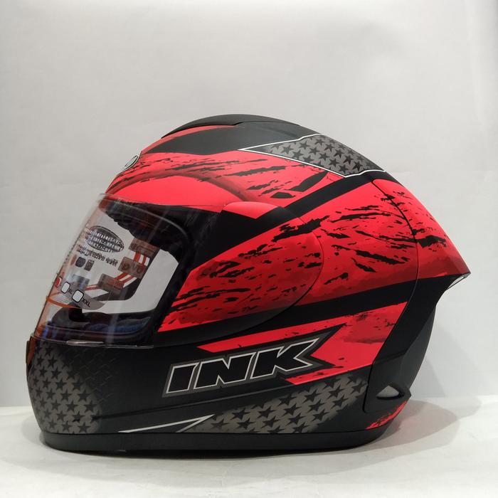 Jual HELM INK CL MAX SERI 7 BLACK MATT RED FLUO HELM FULL FACE - Kota ...