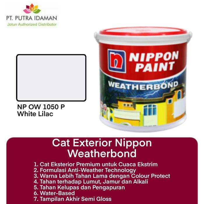 Jual NIPPON PAINT WEATHERBOND EKSTERIOR 2.5 LITER - WHITE LILAC OW ...