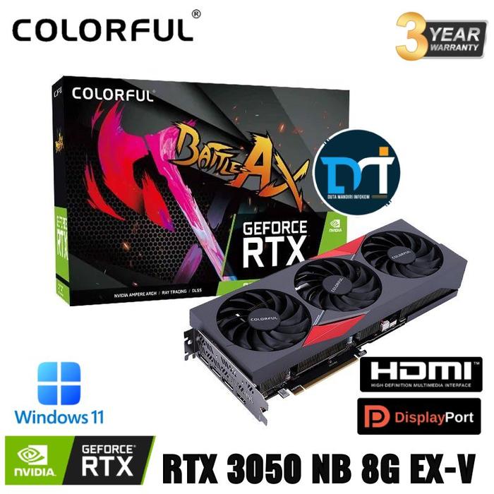 Promo Colorful GeForce RTX 3050 NB 8G EX-V - 8GB GDDR6 128Bit Triple ...