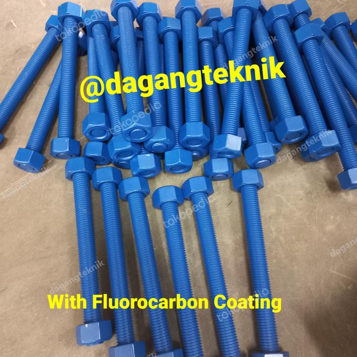 Jual Stud Bolt and Nut 3/4 x 170mm With Fluorocarbon Coating - Jakarta ...