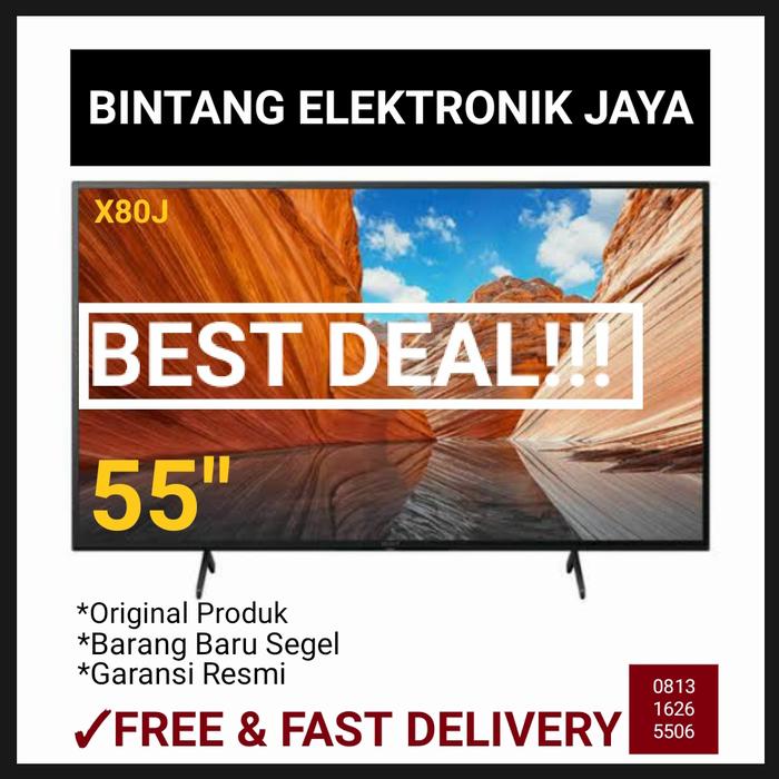 Jual SONY KD-55X80J 55" 4K HDR DOLBY VISION ATMOS GOOGLE TV X80J ...