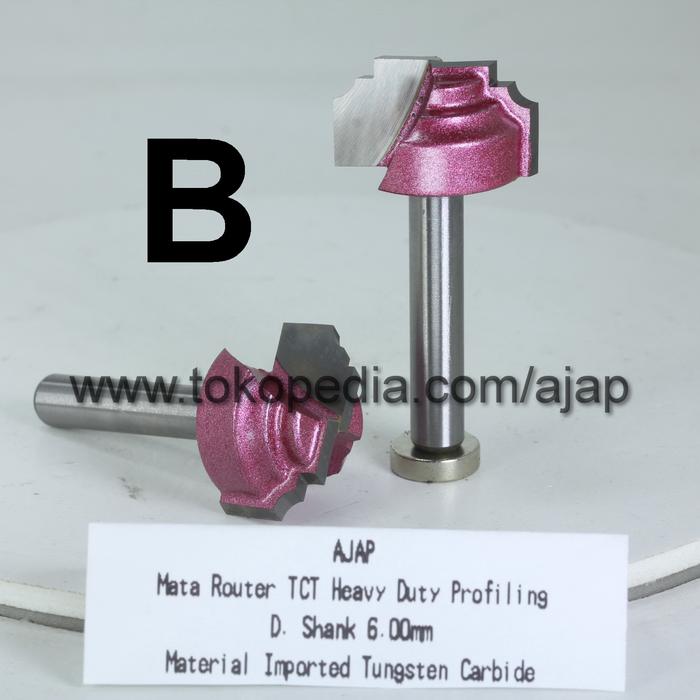 Jual Mata Router Profil Trimmer CNC shank 6mm TCT Heavy Duty Kayu ...