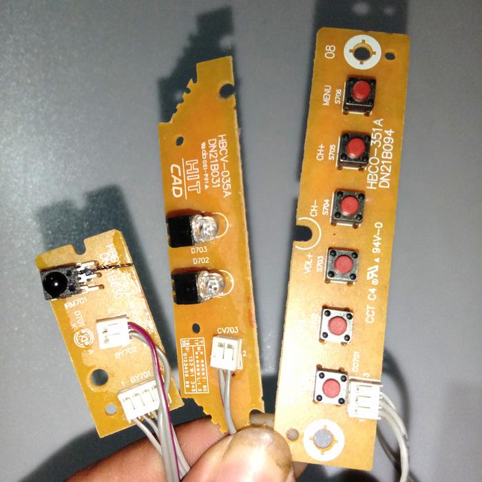 Jual IR sensor remot + papan tombol TV LED Polytron pld24d9501 - Kab ...