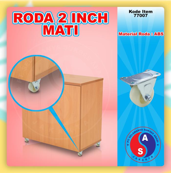 Jual RODA NYLON PUTIH 2 INCH RODA CASTER RODA TROLLEY RODA TROLI MATI ...