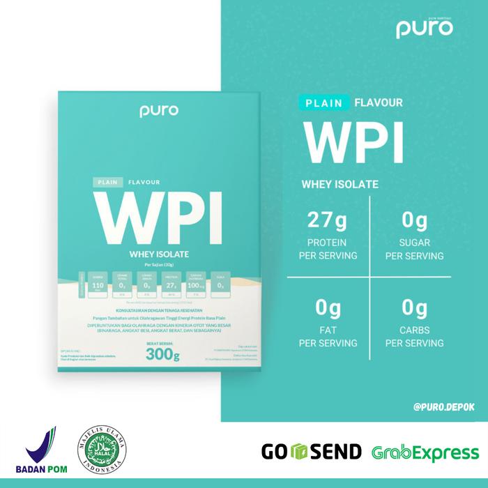Jual Susu Protein Whey Isolate Suplemen Fitness PURO WPI - 300 gr ...