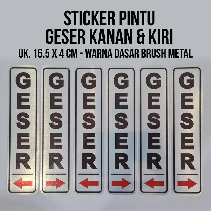 Jual SIGN LABEL STICKER PINTU GESER KANAN KIRI - Jakarta Barat - KR ...