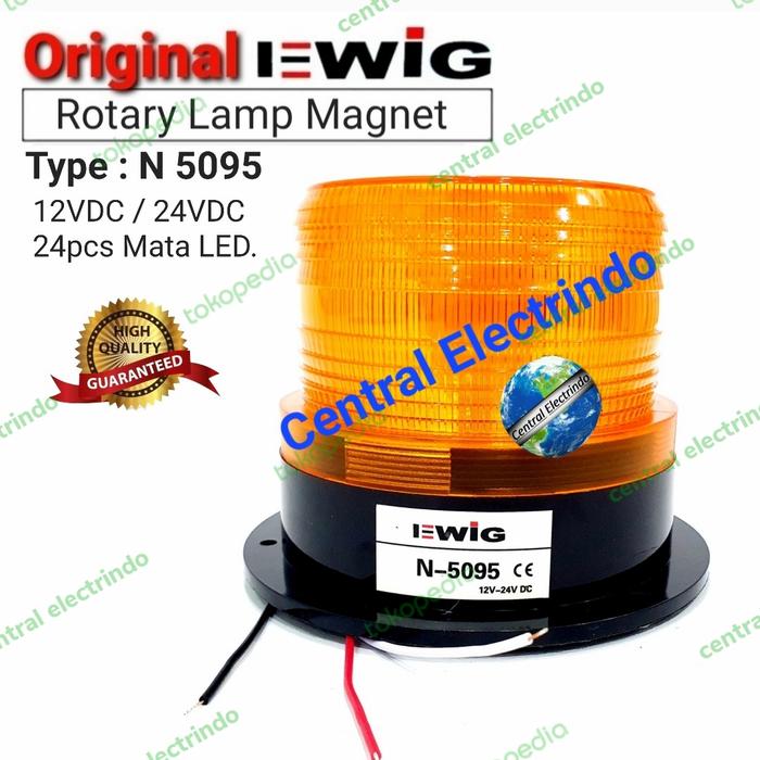 Jual ROTARY LAMP LED 4" KUNING 12VDc/24VDc MAGNET khusus buat di mobil ...