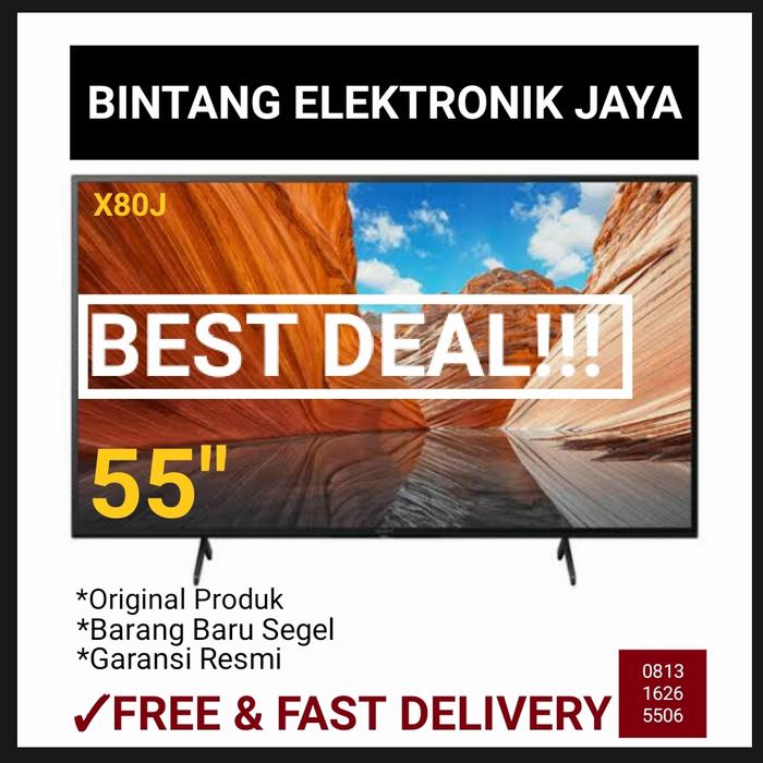 Jual SONY KD-55X80J 55" 4K HDR GOOGLE TV X80J LED ANDROID TV - Jakarta ...