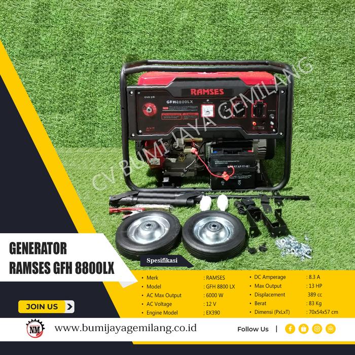Jual MESIN GENSET / GENERATOR RAMSES GFH 8800 LX - Kota Surabaya ...