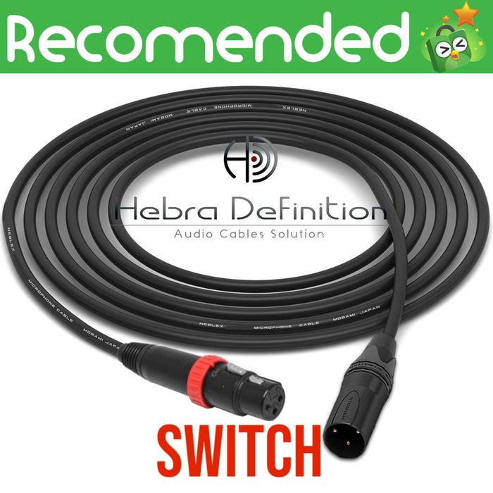 Jual MOGAMI GOLD STUDIO MICROPHONE XLR CABLE - Switch ON/OFF, 1 Feet ...