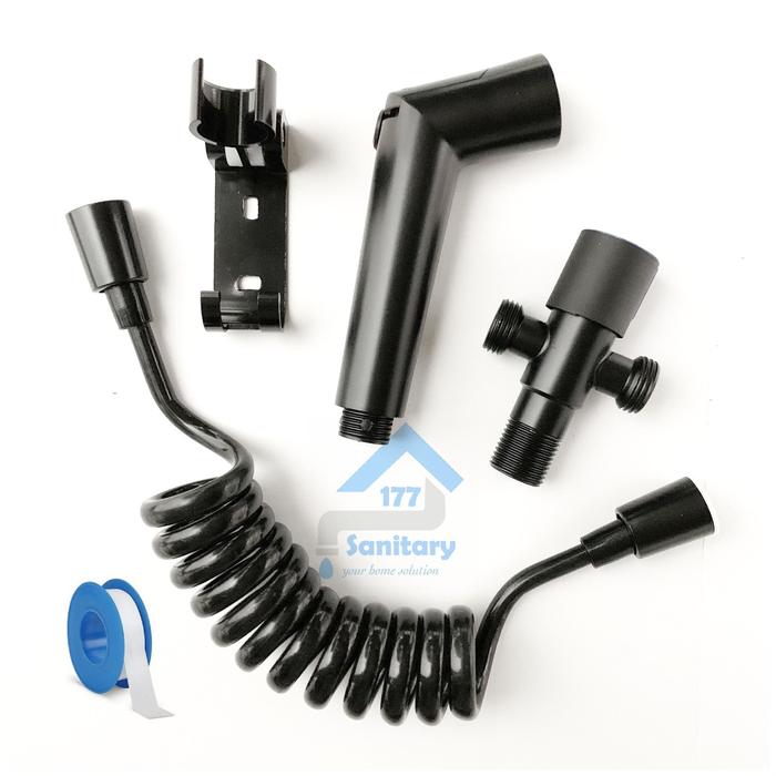 Promo Paket shower Bidet washer HITAM JS92 & Kran Cabang Tee 52BL jet ...
