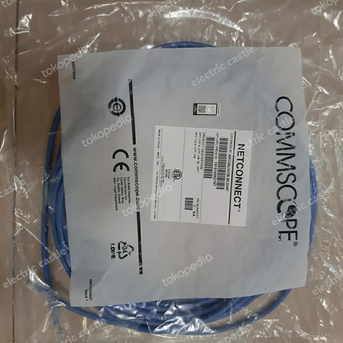 Jual Commscope Netconnect Patch Cord 34Ft / 10M Cat.6 Blue - Jakarta ...