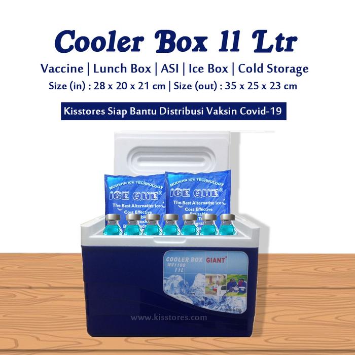 Jual Vaccine Carrier 11 L + Thermometer Digital / Cooler box Vaksin 11 ...
