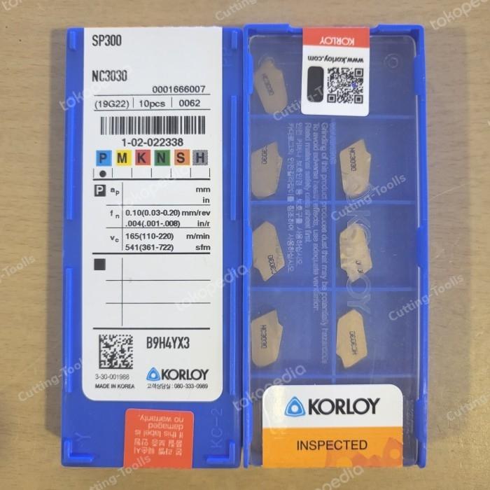 Jual INSERT SP300 KORLOY / PAHAT POTONG 3MM / SP 300 / INSERT GROOVING ...