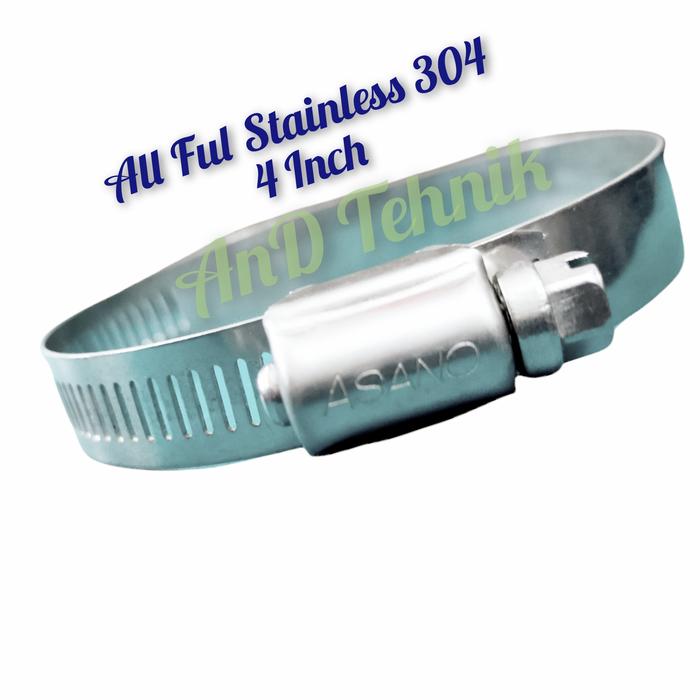 Jual Klem Selang 4 Inch All Full Stainless SUS 304 / Hose Clamp 4 ...