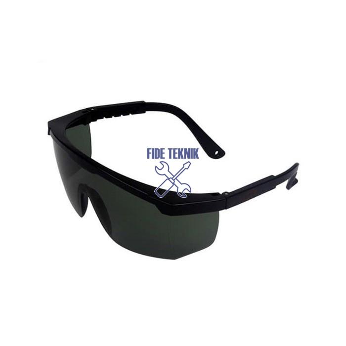 Jual KACAMATA SAFETY SMOKE - SAFETY GLASSES - KACAMATA LAS HITAM REDUP ...