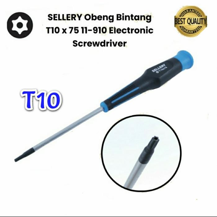 Jual Obeng Sellery T10 ×75 - Obeng Bintang Segi Enam - Made in Taiwan ...