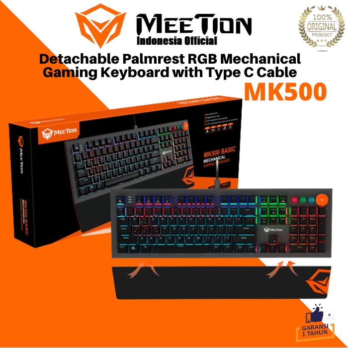 Jual Mechanical Gaming Keyboard Gaming RGB with Type C Cable MK500 ...