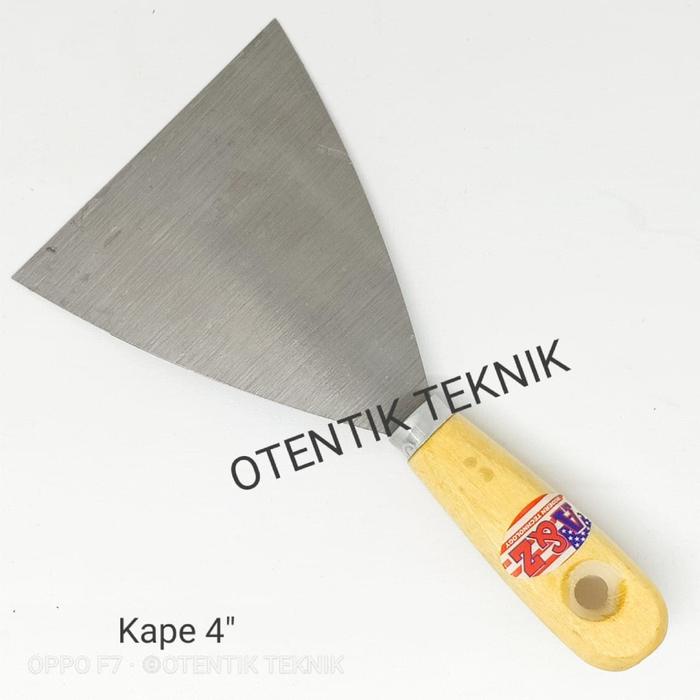 Jual KAPE DEMPUL 4 INCHI GAGANG KAYU - KAPI 4 IN - SCRAPPER 4 INCH ...