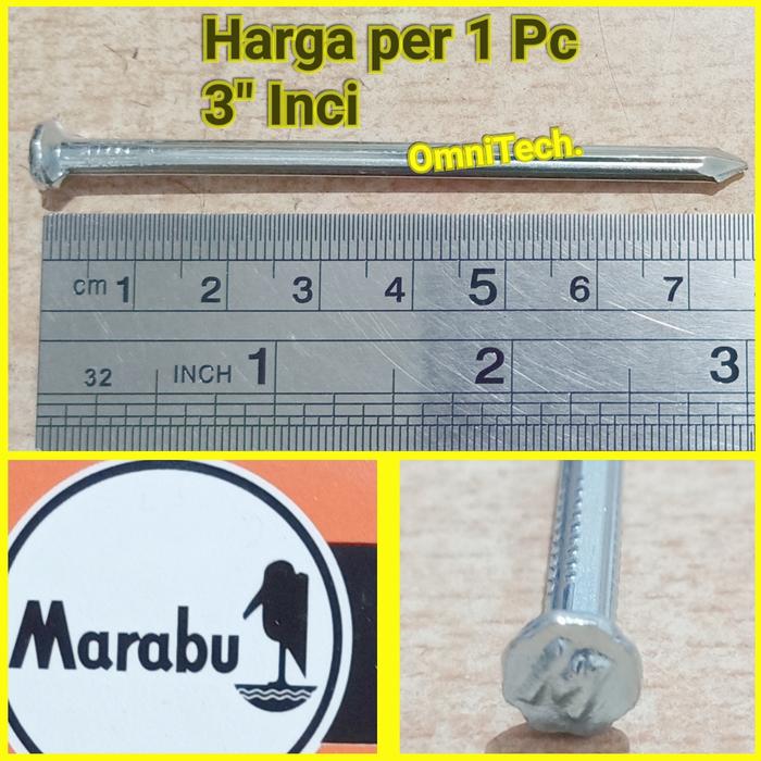 Jual Paku Beton Marabu 3 Inch Inci 7,5 Cm - Kab. Tangerang - OmniTech ...