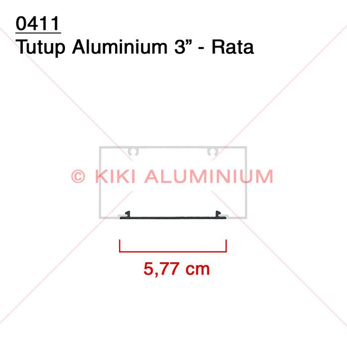 Jual ALEXINDO - Profile Kusen Aluminium 3 Inch - 0411 - Tutup Rata ...